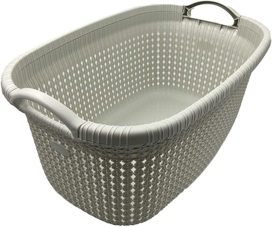 35 Litre Stylish Knit Design Laundry Baskets, Washing Baskets, Clothes ...
